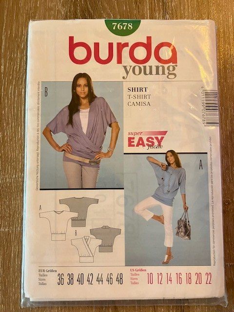 Burda Young Schnittmuster Nr. 7678 für Shirt in Grösse 36-48 (Neu und ...