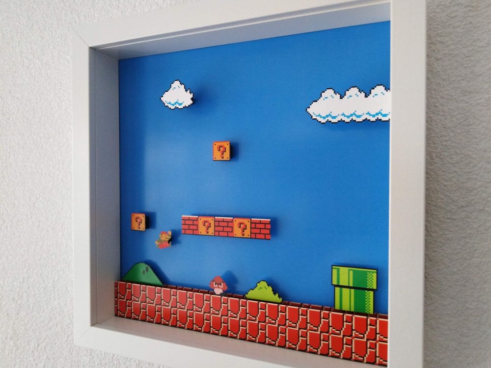 Super Mario Bros. NES Papercraft Diorama | Kaufen auf Ricardo