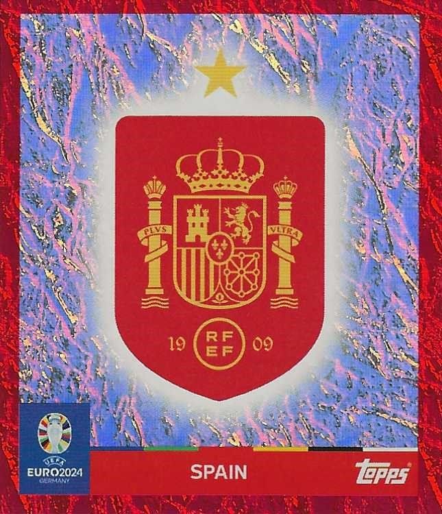 Topps Euro EM 2024 Sticker Wappen Spain (roter Rand) (Gebraucht) in ...