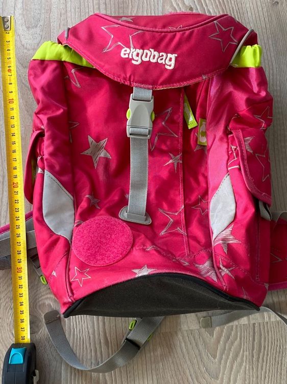 Ergobag Rucksack mini Pink mit Sternen und Kletties (Gebraucht) in Dinhard für CHF 5 – mit ...
