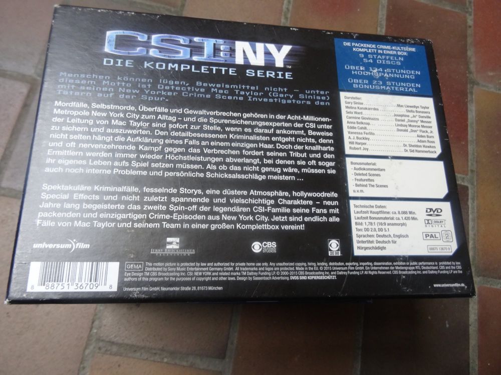 CSI NY DIE KOMPLETTE SERIE DVD BOX | Kaufen auf Ricardo