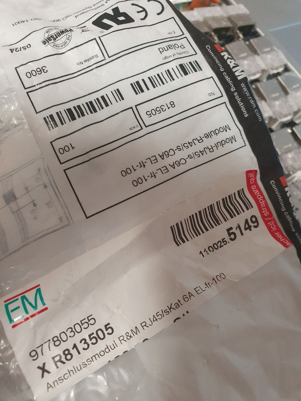 Anschlussmodul R&M Freenet CAT 6a Modul T568 C6A KAT6A Cat6a (Neu ...