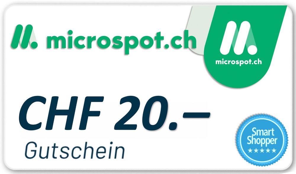 CHF 20.– MICROSPOT Gutschein ab 150.- (Neu und originalverpackt) in Chur für CHF 7 – mit ...