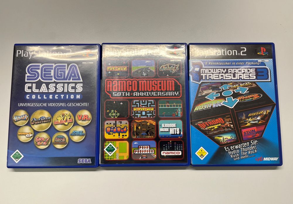 3 Retro Arcade PS2 Spiele: Sega Classics, Namco, Midway (Gebraucht) in ...