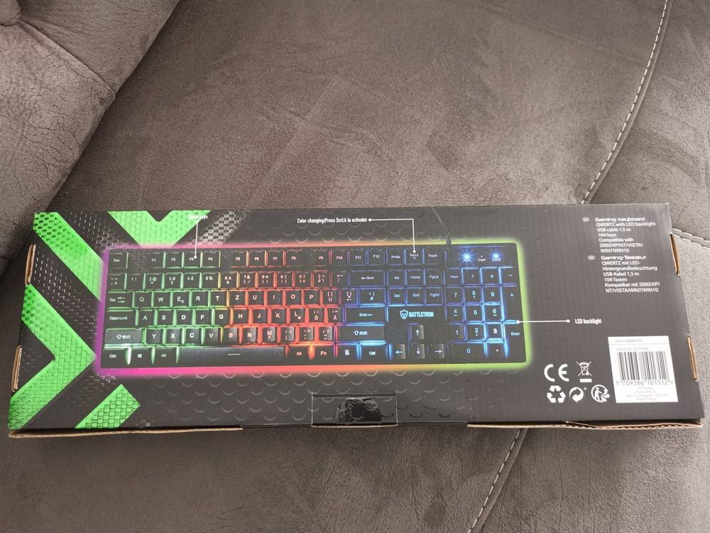 BATTLETRON, LED TASTATUR, GAMING KEYBOARD (Neu und originalverpackt) in ...