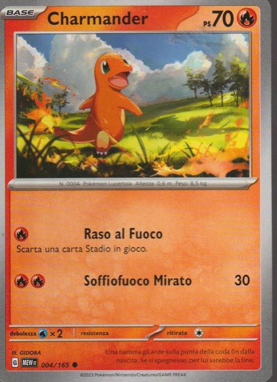 TCG POKEMON 151 MEW 004/165 CHARMANDER Italiano 2023 (Neu (gemäss ...