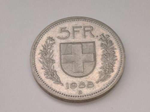 Fünfliber 1988 Sterne auf Kopfseite, vertieft, zirkuliert | Kaufen auf Ricardo