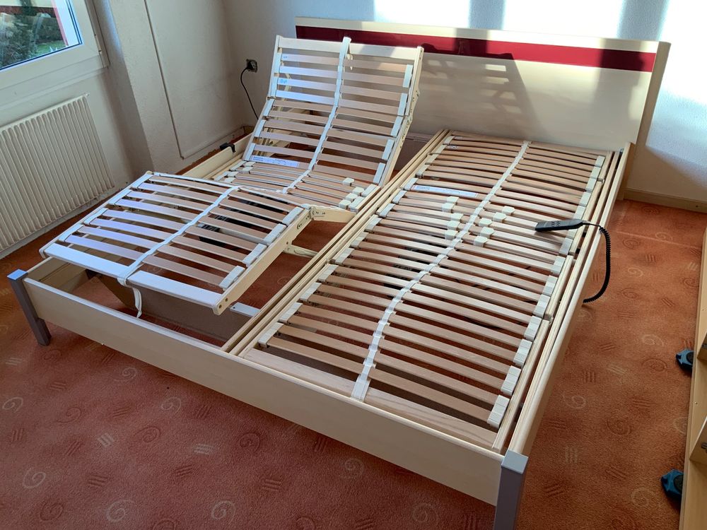 Doppelbett mit elektrischen Lattenrost und Matratzte (Gebraucht) in ...