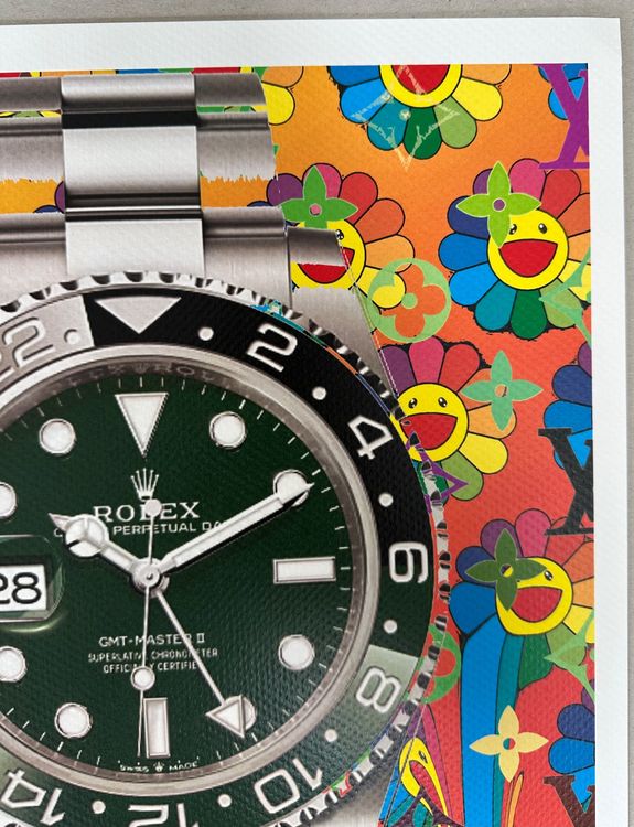 Death: Murakami Rolex GMT, POP Art, signiert 12/100 (Neu (gemäss ...
