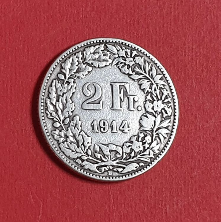 2 Franken 1914 Auflage in Mio. 0.1 „Silber“ (Gebraucht) in Uttigen für CHF 11 – mit Lieferung ...