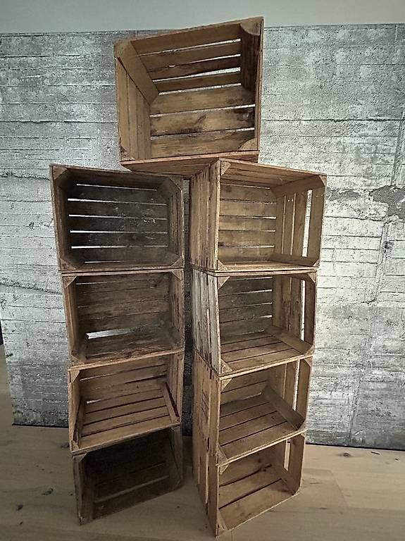 9 Deko Harassen Kisten Holz Rustikal Shabby Chic Vintage (Gebraucht) in ...