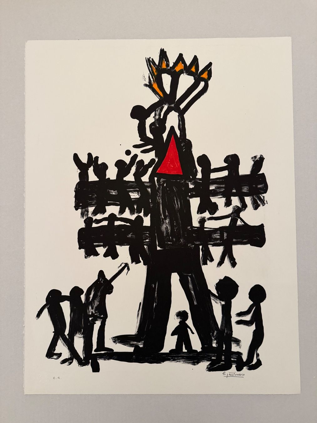 Eugène Ionesco – Figurative Szene, Lithografie (e.a.) (Neu (gemäss ...