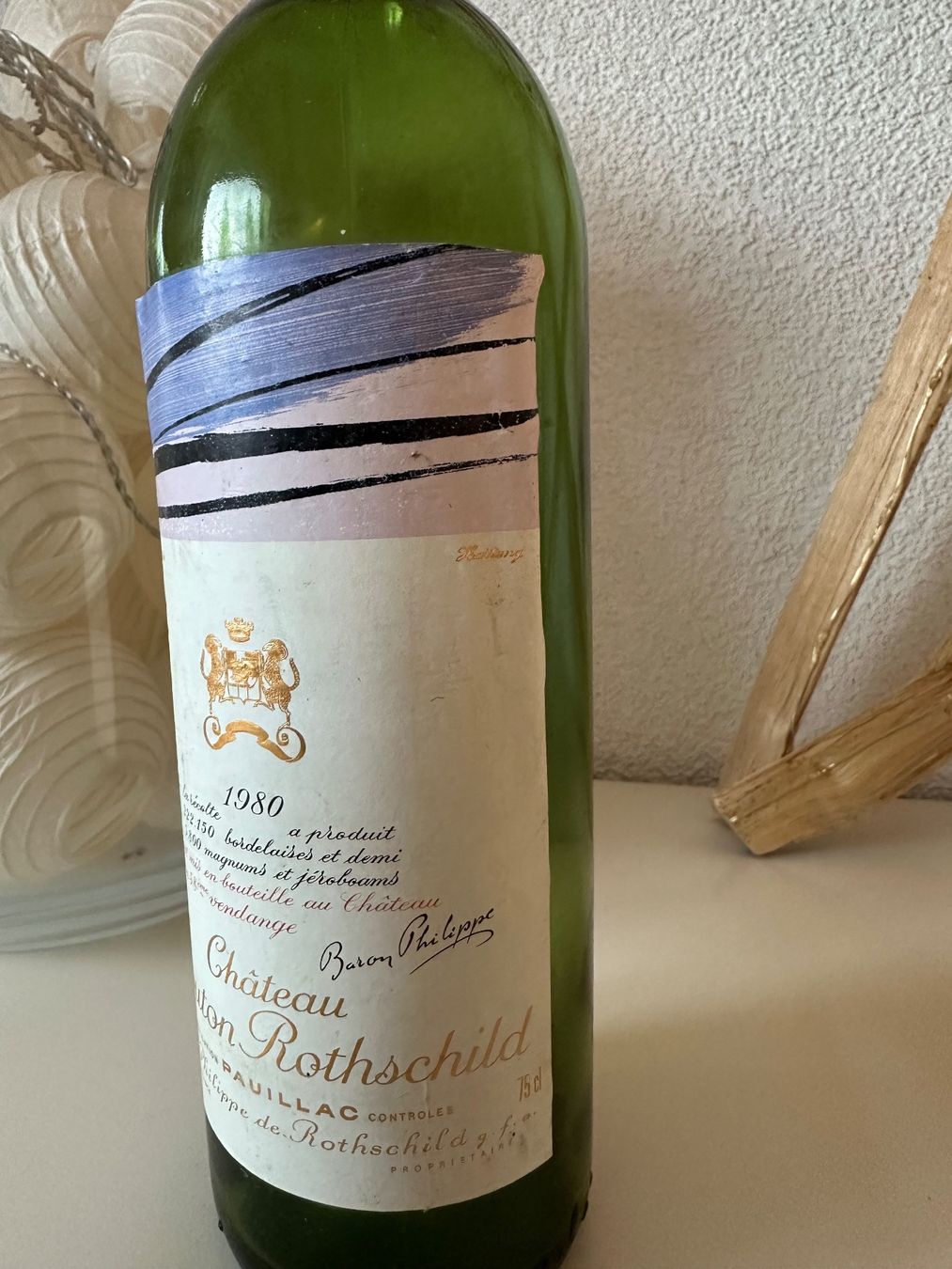 Château Mouton Rothschild 1980 / bouteille vide ! (D'occasion) à Yens ...
