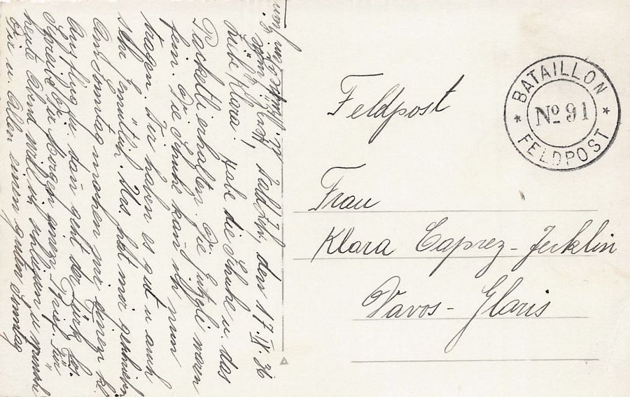 Wald ZH, Primarschulhaus, Feldpost 1936 BATAILLON N° 91 (Gebraucht) in ...