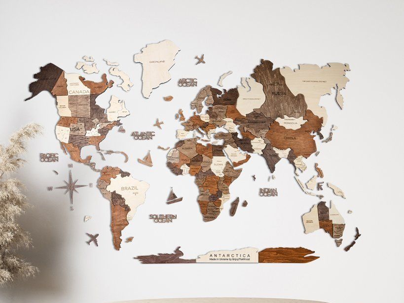 3D Holz Weltkarte: tolles Geschenk für alle (Neu und originalverpackt) in Burgdorf für CHF 610 ...