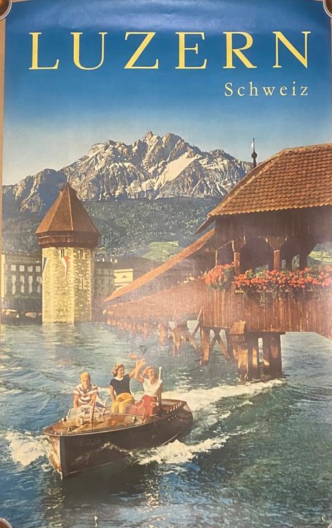 Original Große Litho Plakat „Luzern Schweiz“ (Gebraucht) in Root für CHF 49 – mit Lieferung auf ...