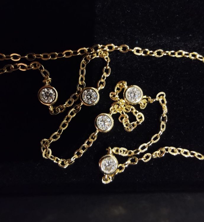 Collier argent avec diamants de moissanite de 0.3 ct | Kaufen auf Ricardo