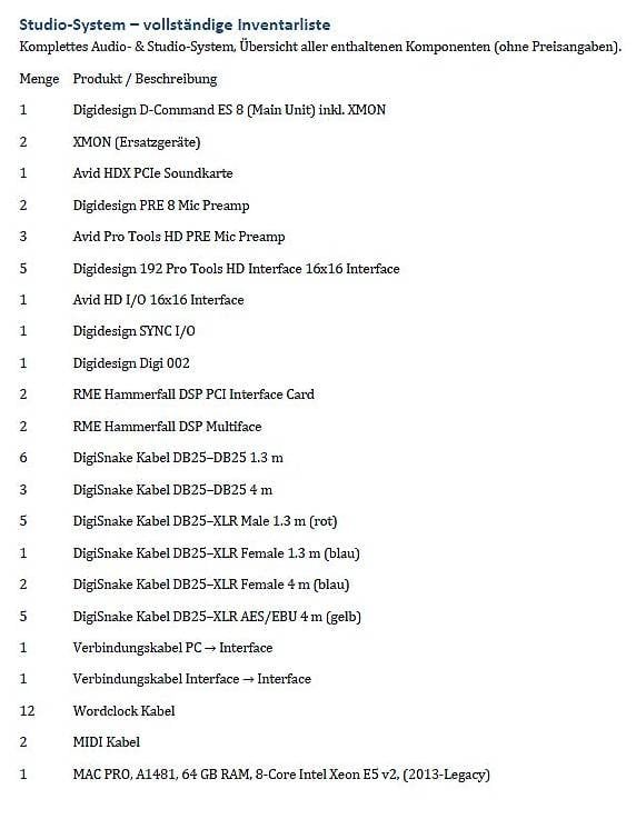 AVID Digidesign High-End Pro Audio Studio System (Gebraucht) in ...