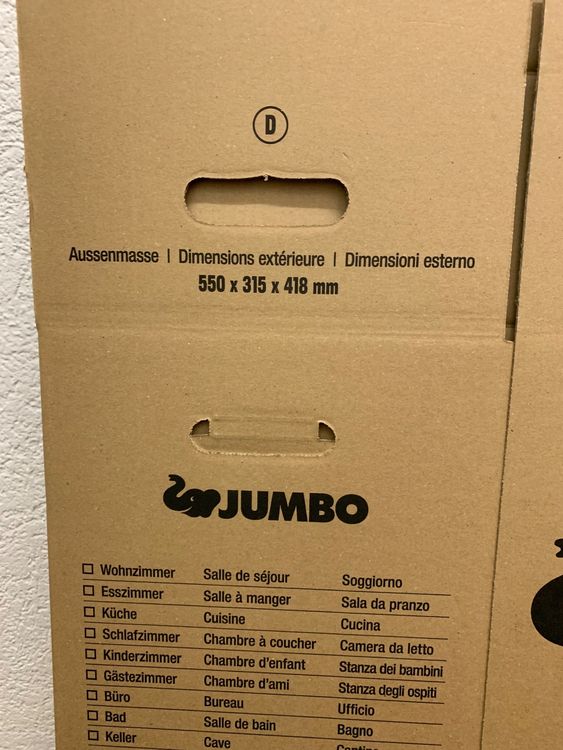 10 x Jumbo Umzugskartons Karton Schachtel 55 x 31.5 x 41.8cm (Neu ...