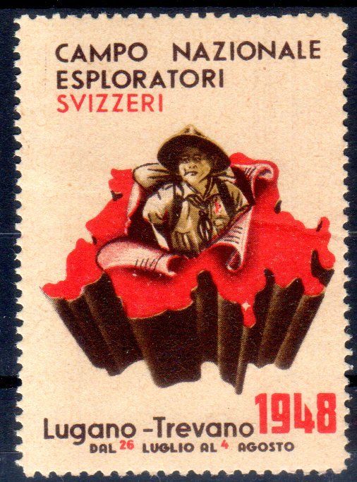 1948 VIGNETTE CAMPO ESPLORATORI SVIZZERI LUGANO-TREVANO-MA37 | Kaufen ...