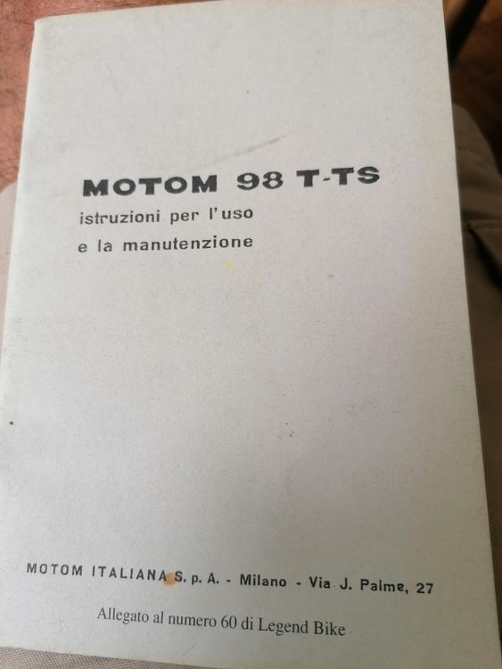 Motom 98 T T S uso e manutenzione 58 pages oldtimer moto (Gebraucht) in ...