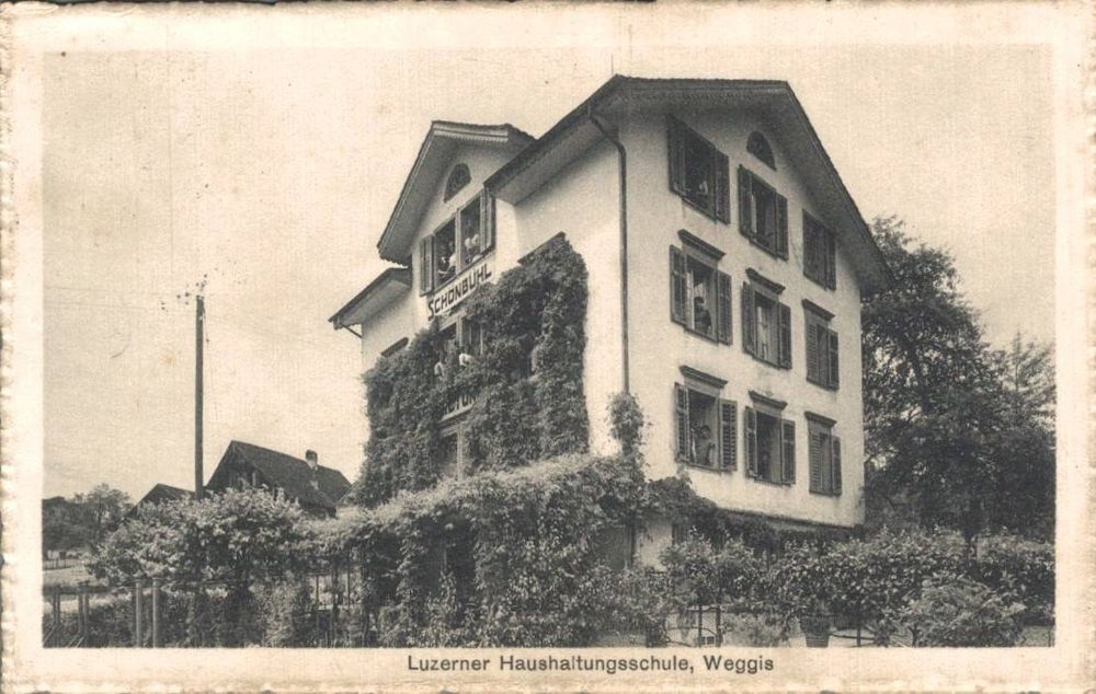 Alte Postkarte Hauswirtschaftsschule Weggis Luzern Schwei... | Kaufen ...