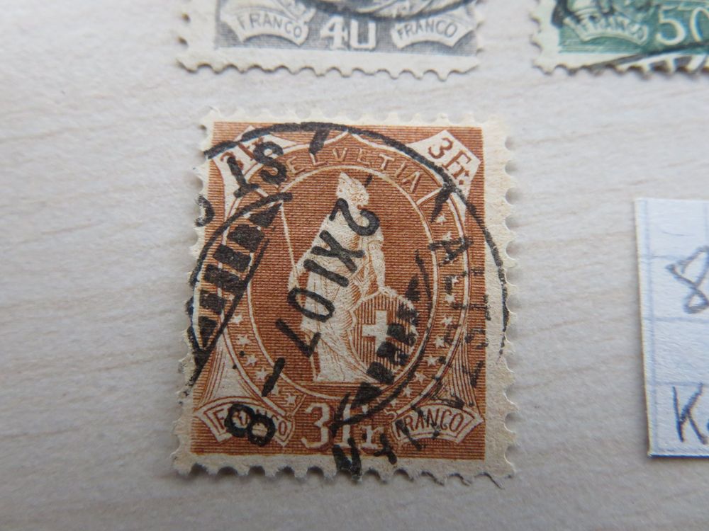 Stehende Helfetia Serie 86A - 93A 1905/6 kat 470.- ab 1.- (Gebraucht ...