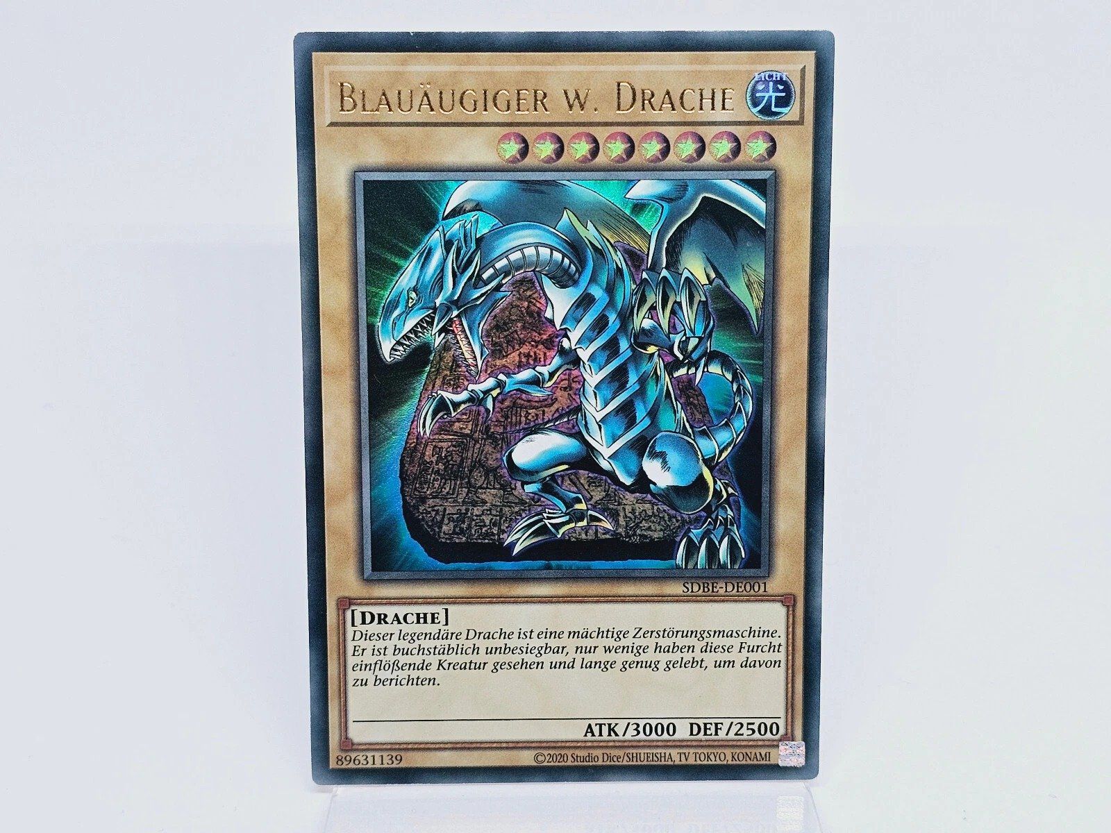 Yu-Gi-Oh! Karte Blauäugiger W. Drache SDBE-DE001 (Neu und ...
