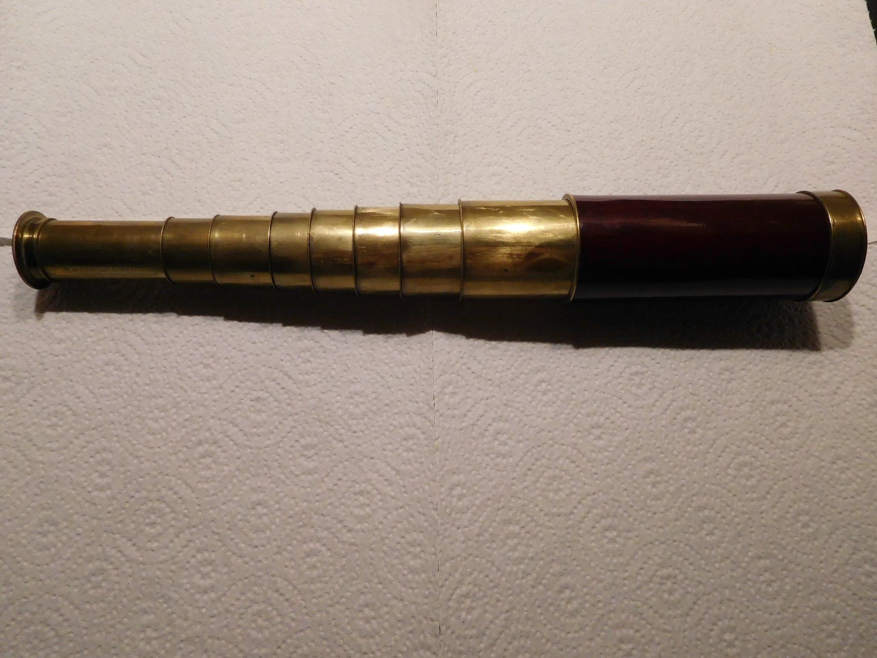 Teleskop ADAMS, mit Gravur, ca. 1820, 8-draw, ren. Barrel (Gebraucht ...