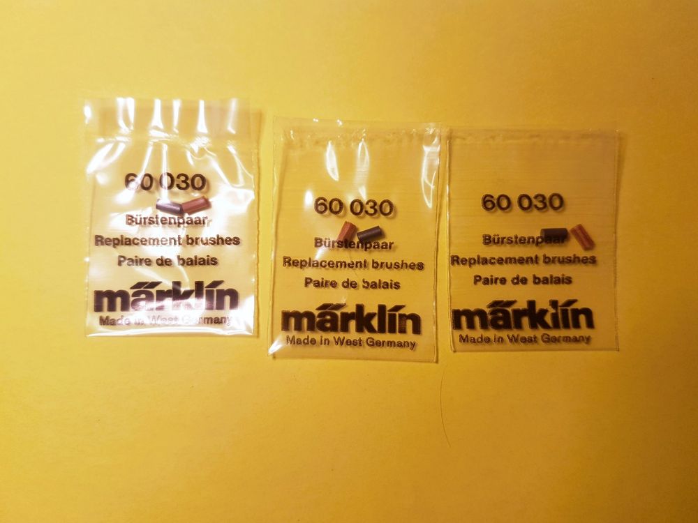 Märklin, 60030, 600300, 3 X Bürstenpaar, neu, 3 X balais (Neu und ...