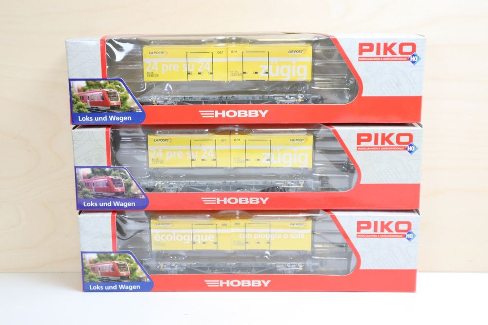 PIKO 3 x Schweizer Post Container Wagen Set 57724/96009 | Kaufen auf Ricardo