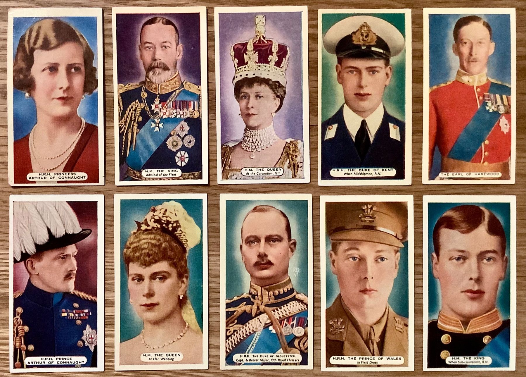 1935 - 10 Antike PORTRAITS ROYAL FAMILY Sammelbilder England (Gebraucht ...