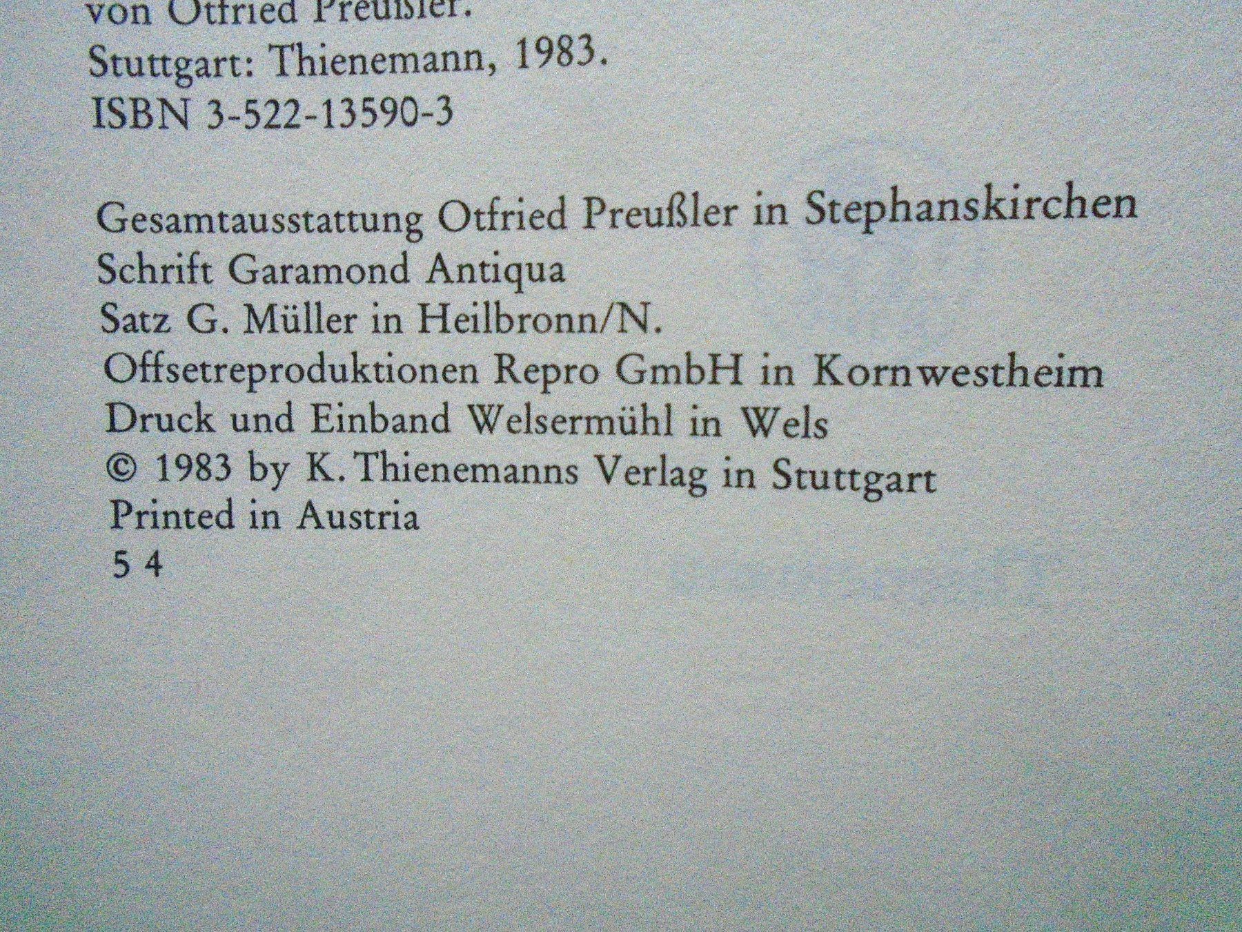 2x HÖRBE - grosser Hut, Freund Zwottel / Otfried PREUSSLER (Gebraucht ...