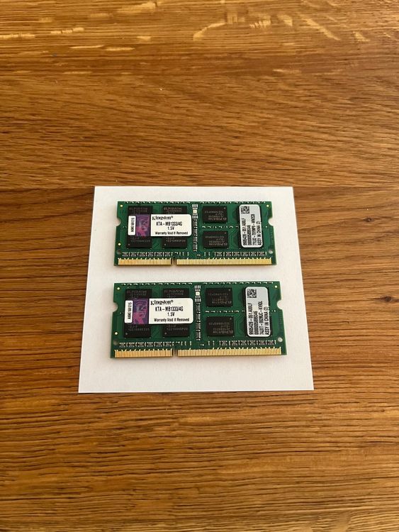 8GB RAM Kingston PC3 DDR3 10600 -1333 Mhz 2 x 4GB RAM (Gebraucht) in ...