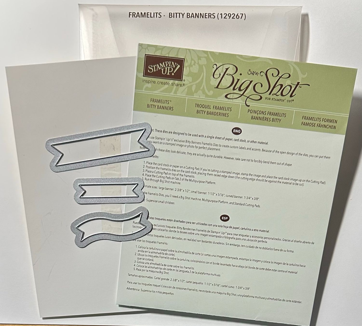 Stampin' Up! Framelits Bitty Banner Stanzen (Gebraucht) in Eimeldingen ...