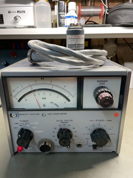 Vintage HP 431C Power Meter + HP 478A Thermistor Mount (Gebraucht) in ...
