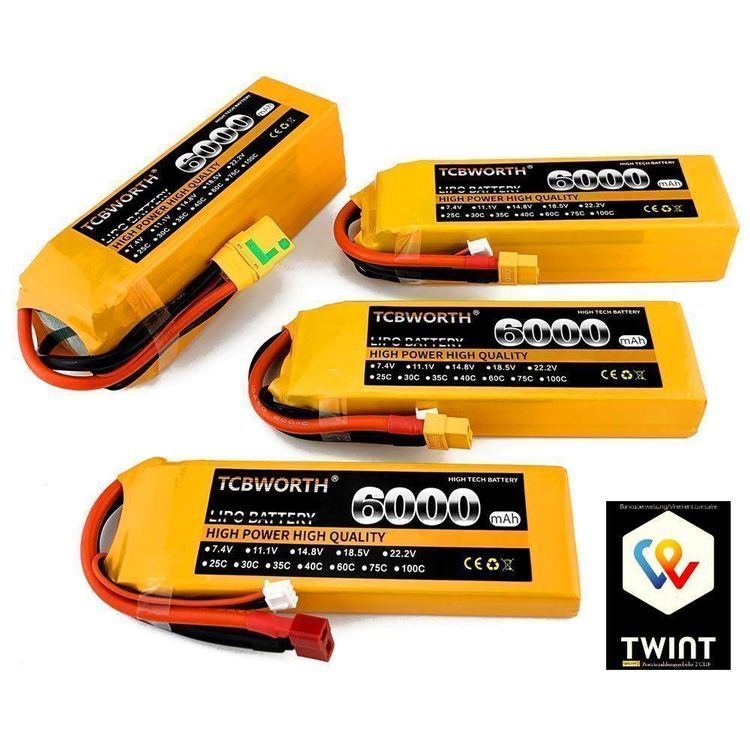 📌 LiPo 6S 22,2V 6000mAh (Neu und originalverpackt) in Wittenbach für ...