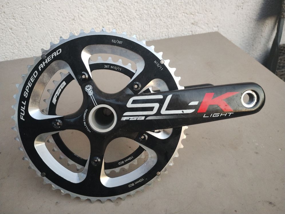 FSA SL-K Light Rennvelokurbel Carbon 52/36T, 172.5m 600g! (Gebraucht) in Oetwil am See für CHF ...