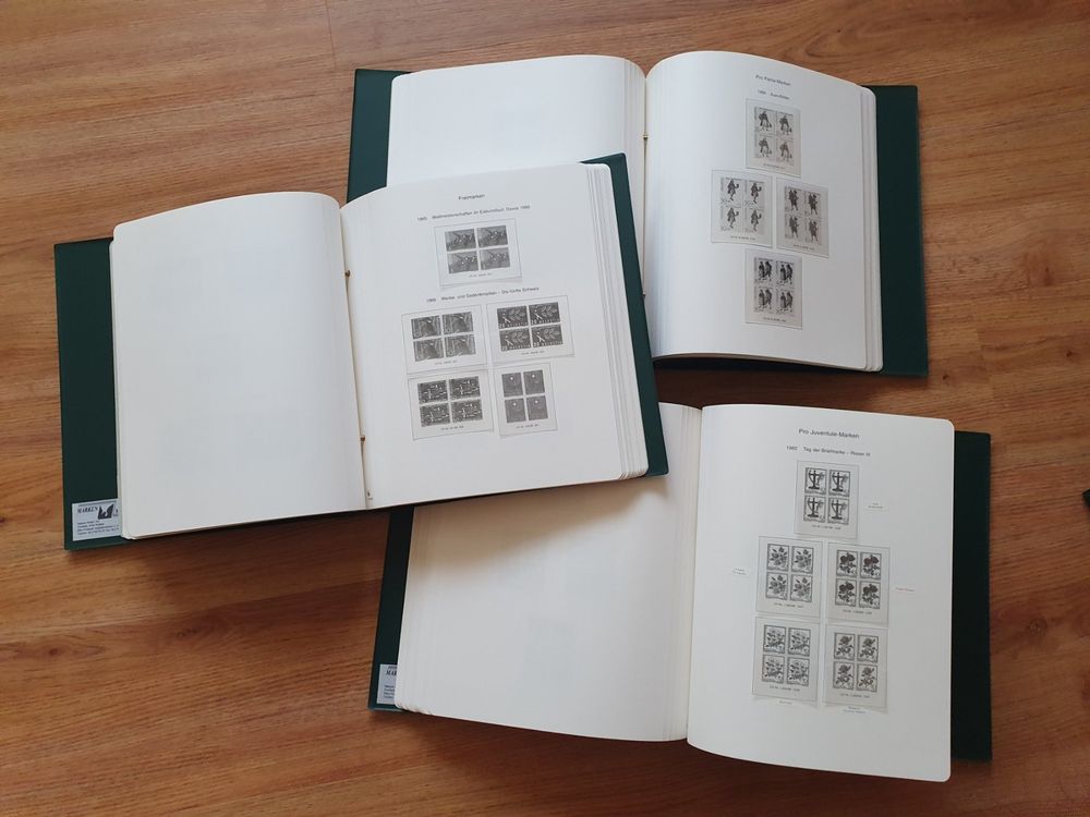 3 Müller-Vordruckalben CH Viererblöcke FM, PJ, PP 1945-2003 (Gebraucht ...