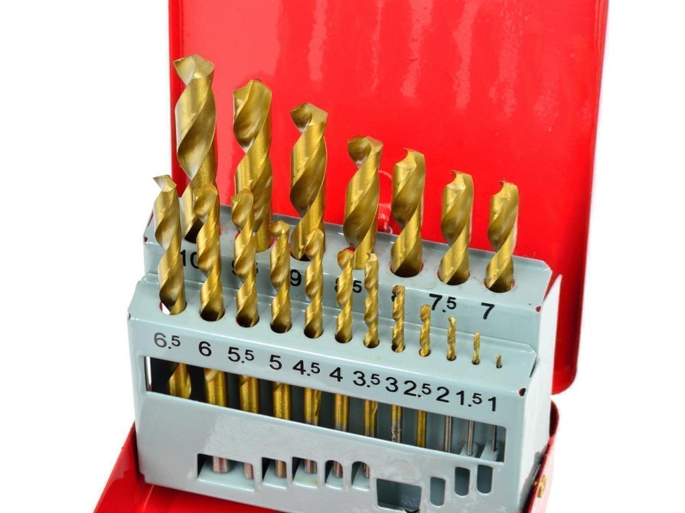 19tlg. Bohrer Set 1-10mm Titan (Neu und originalverpackt) in ...