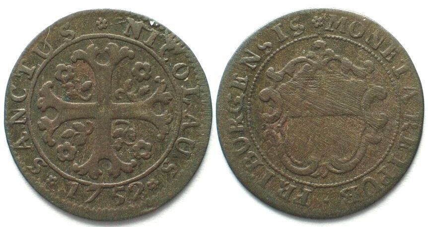 FREIBURG / FRIBOURG Halbbatzen 1752 Billon (Gebraucht) in Riehen für ...