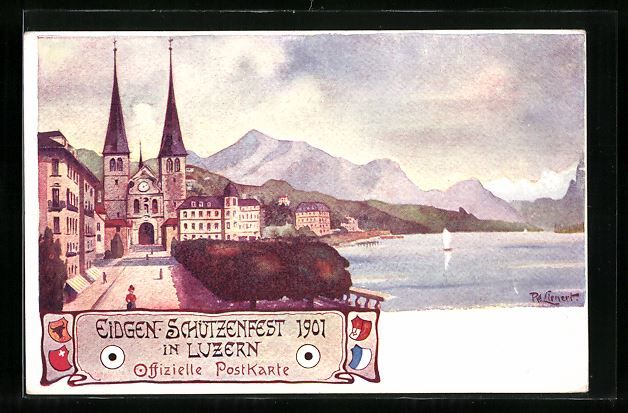 Künstler-AK Luzern, Schützenfest 1901 | Kaufen auf Ricardo
