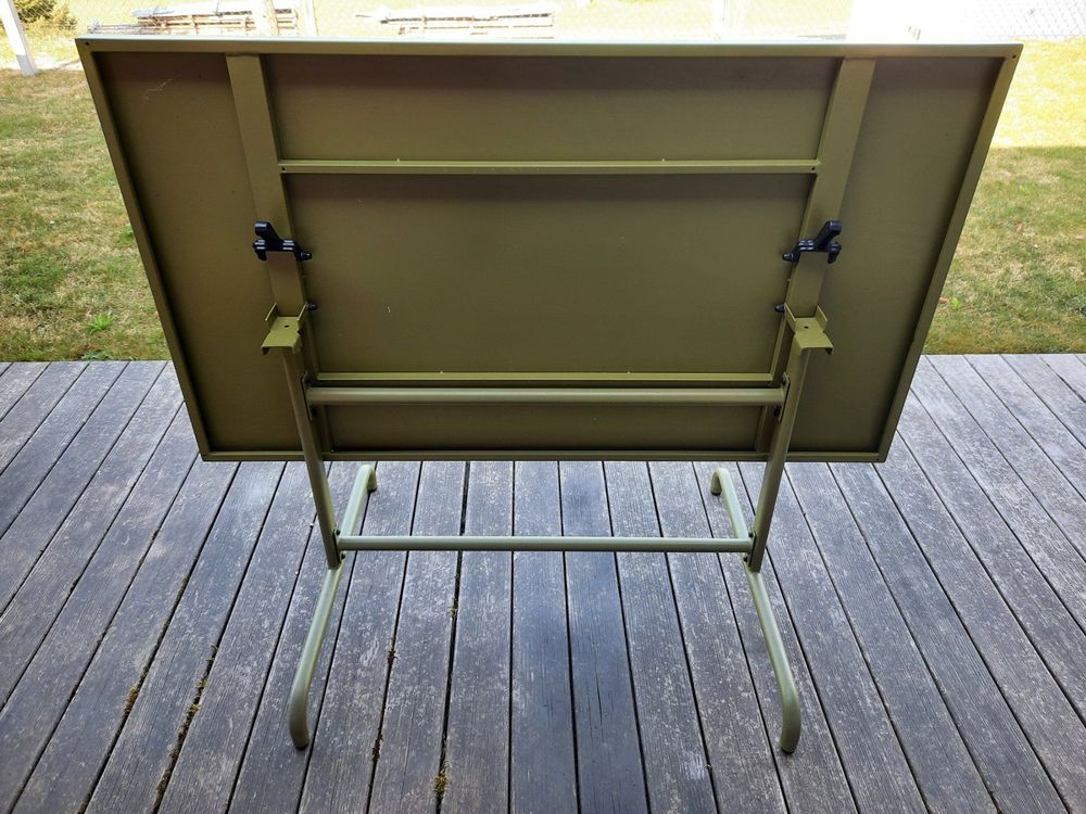 Gartentisch Metall, Giardimo LAB Lisa olivgrün, umklappbar (Gebraucht ...