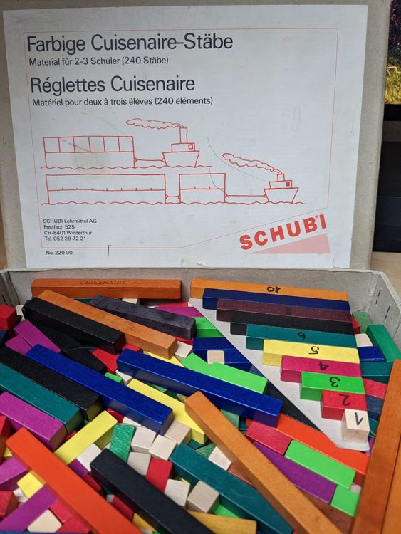 SCHUBI Stäbchen zum Rechnen / Farbige Cuisenaire-Stäbe (Gebraucht) in winterthur für CHF 10 ...