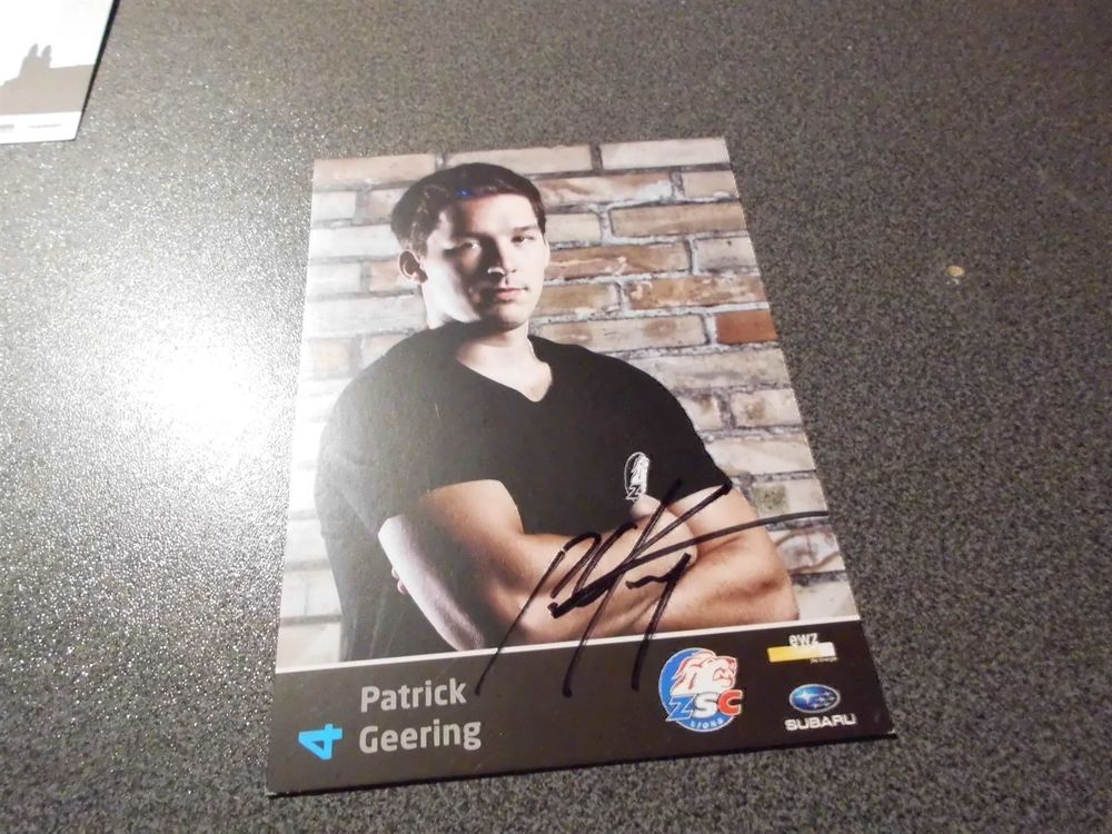 ZSC-Autogrammkarte P. Geering, 2011/12 (D'occasion) à Zürich pour CHF 1 ...