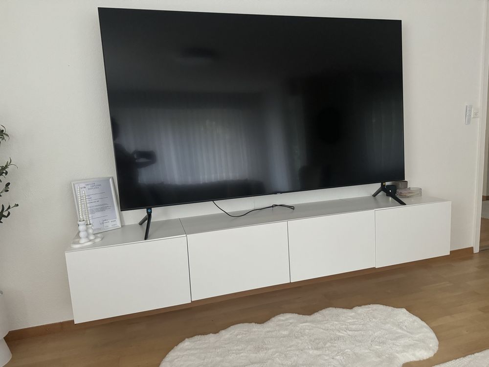 IKEA BESTÅ TV-Bank 240 cm – Weiß – schwebend – guter Zustand (D ...