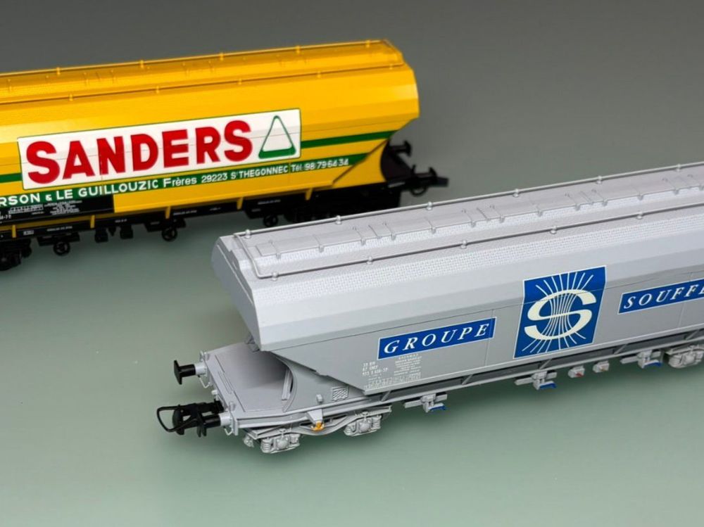 2x SNCF Céréaliers / Silowagen * GROUPE SOUFFLET + SANDERS (Neu (gemäss ...