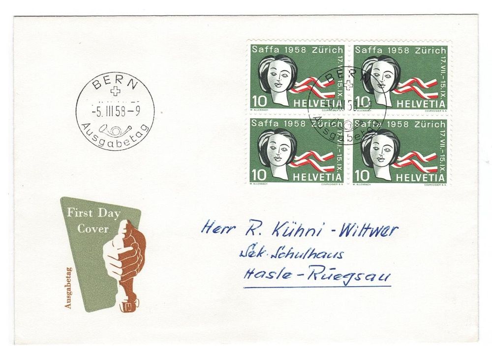 FDC Brief Viererblock Nr. 335 (Gebraucht) in Büetigen für CHF 2 – mit Lieferung auf Ricardo kaufen