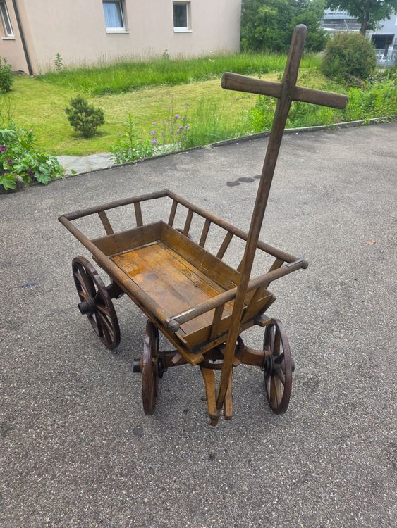 Antiker Bollerwagen / Handwagen aus Holz, In gutem Zustand! (Gebraucht) in Effretikon für CHF 99 ...
