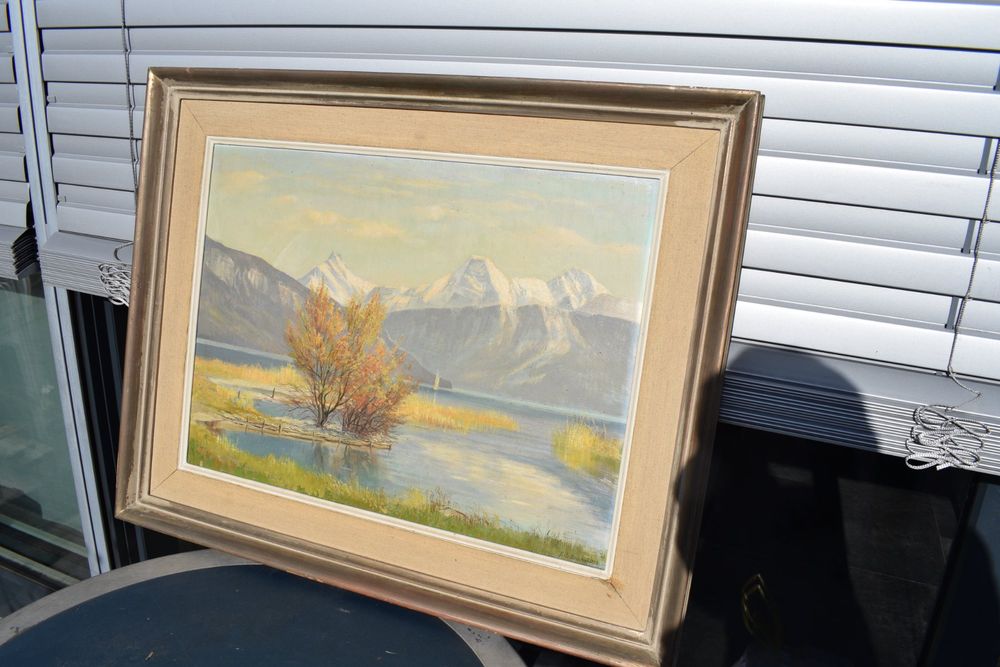 Bild Öl auf Platte Fritz Brand 1953 | Kaufen auf Ricardo